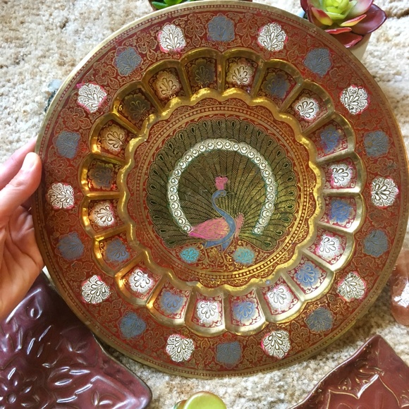 Accents | Set Of 3 Chineseoriental Decorative Red Plates | Poshmark